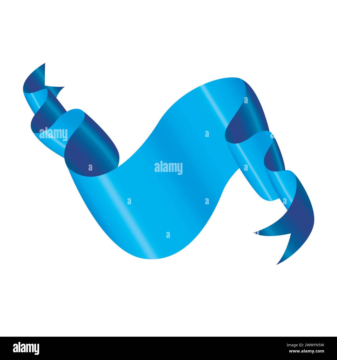 Blue Banner Ribbon, Vector Illustration Stock Vector Image & Art - Alamy