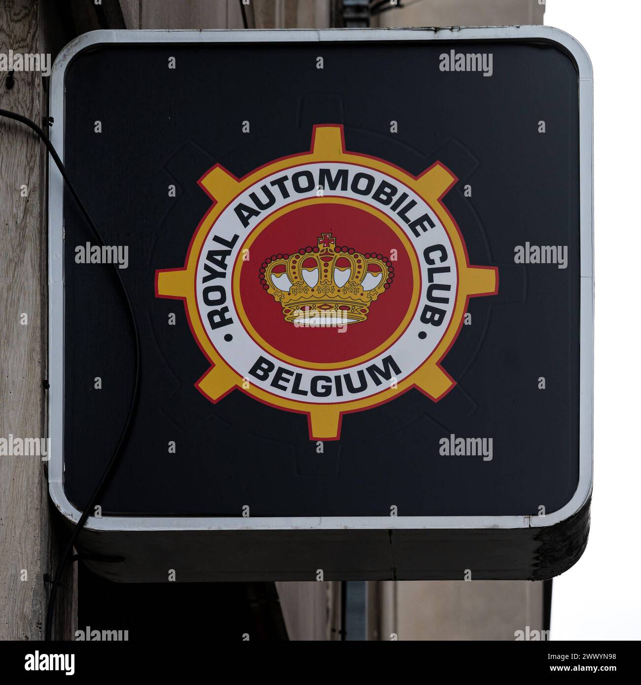 Brussels, Belgium, March 15, 2024 - Sign and emblem of the Royal ...