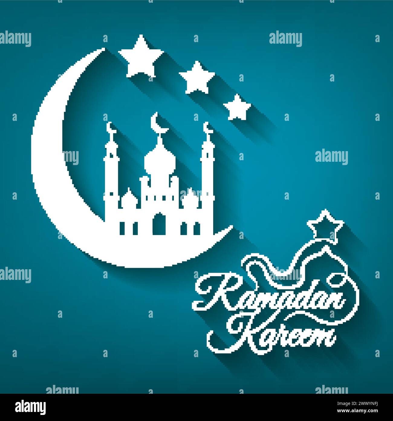 Greeting Card For Islamic Holy Month Of Prayers, Ramadan Kareem ...