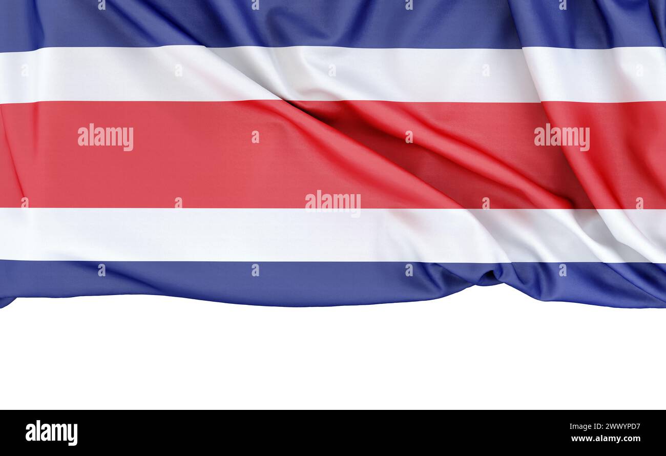 Flag of Thailand isolated on white background with copy space below. 3D rendering Stock Photo ...