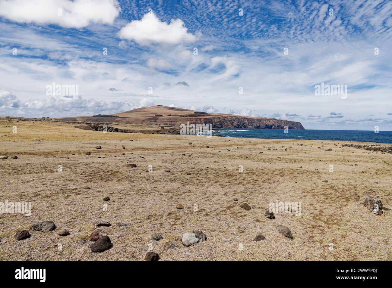 Easter Island, Chile. 29th Dec 2023. Archaeological site of One Makihi ...