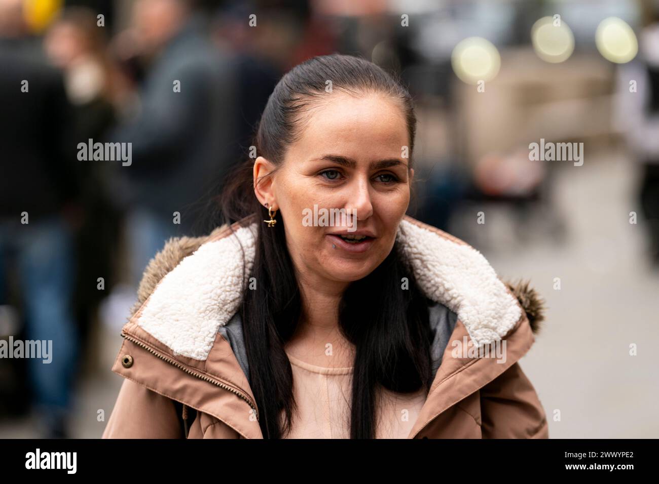 Anna Castle arrives at the Royal Courts of Justice, London, as she and ...