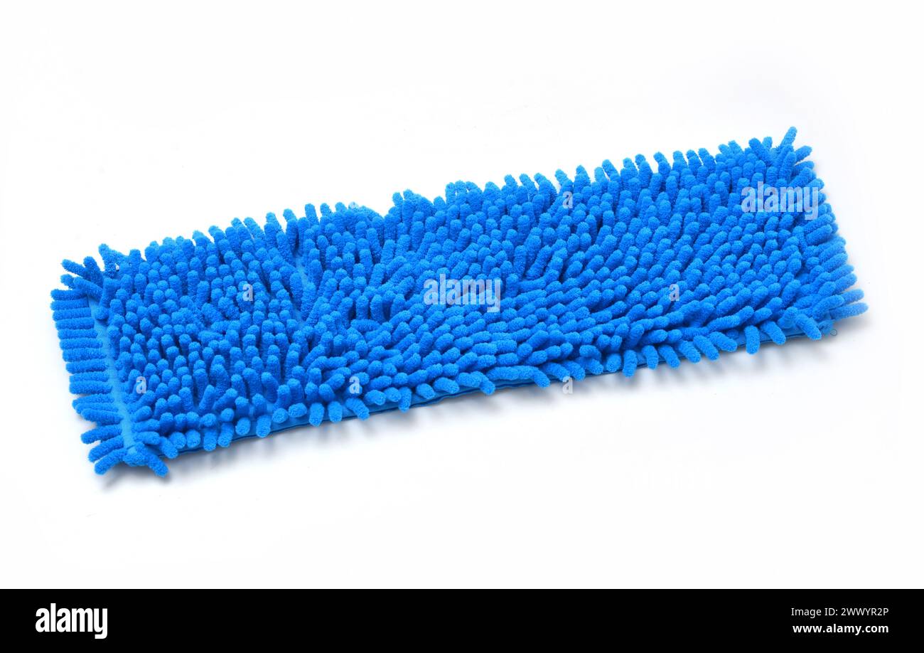 blue mop head isolated on white background Stock Photo - Alamy