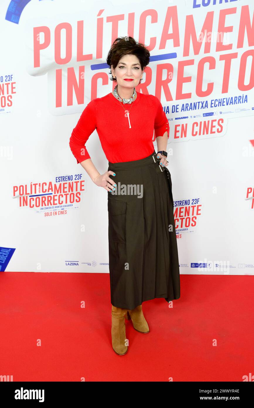 Olga Hueso posed on the red carpet photocall during the premiere of the ...