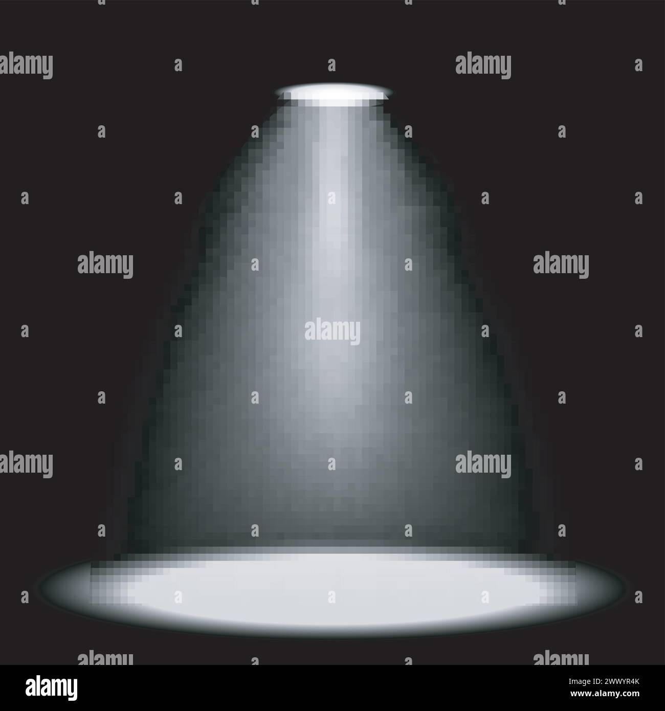 Spotlights Shining On Transparent Background, Vector Illustration Stock ...