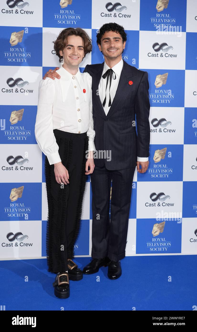 Luke Rollason and Bilal Hasna arrives for the Royal Television Society ...