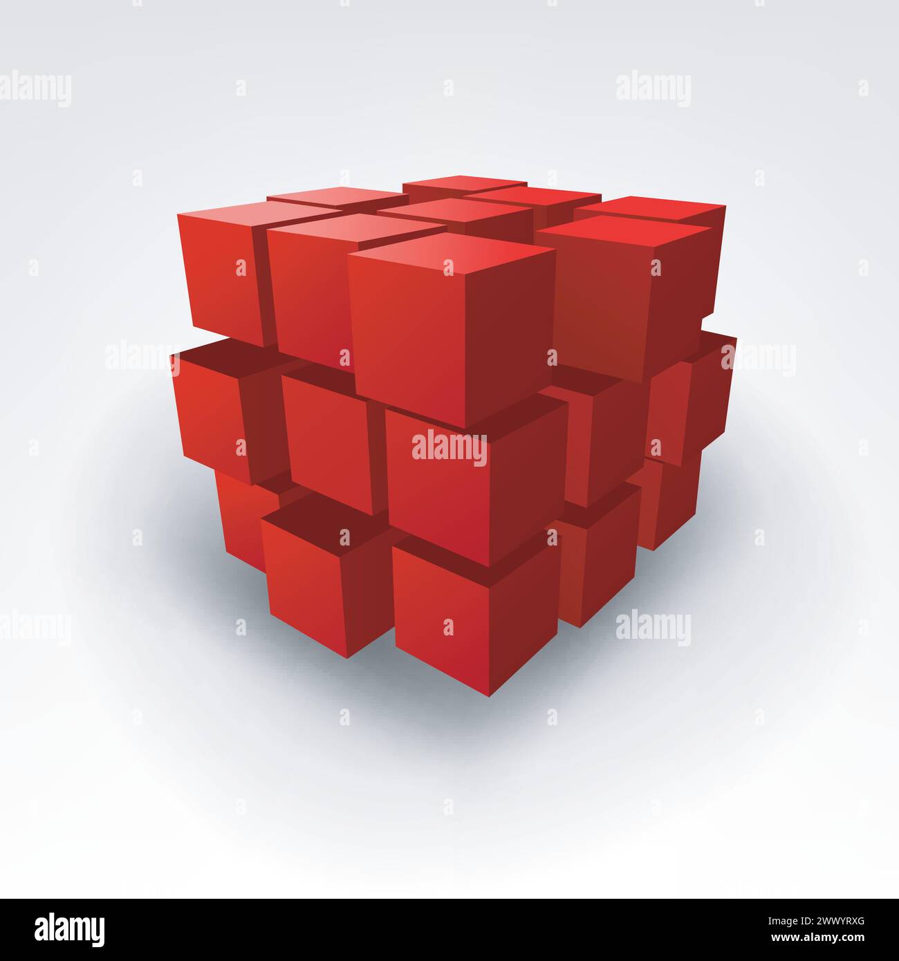 The red cube Stock Vector Images - Alamy