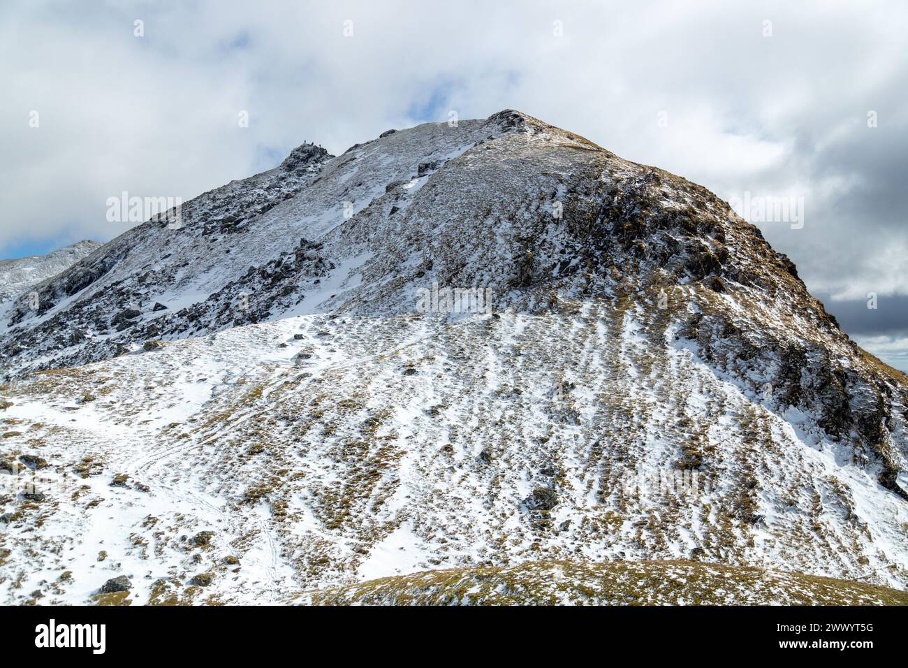 On the slopes of Beinn nan Eachan looking towards Meall Garbh and the ...