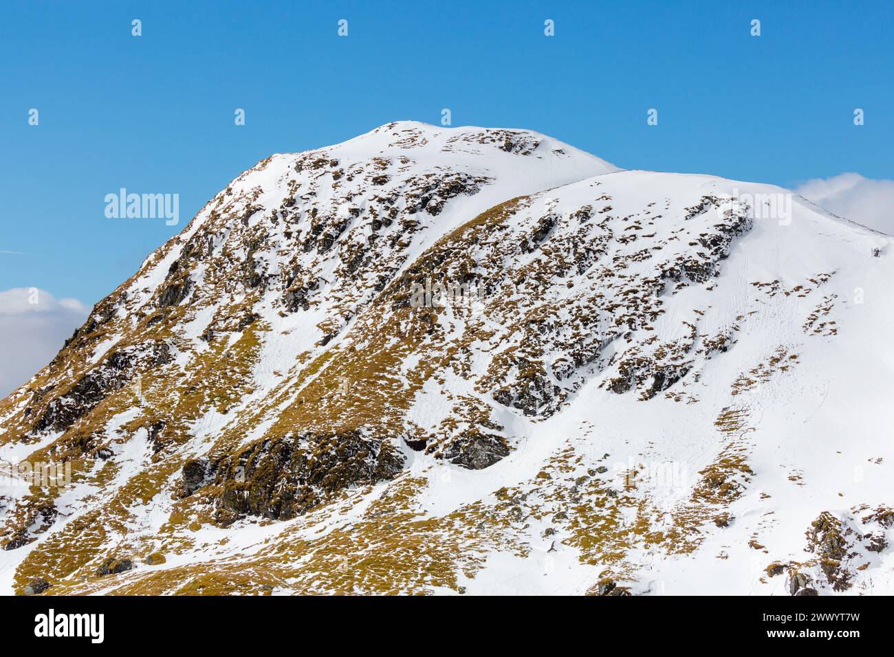 Standing on Meall Garbh looking towards Beinn nan Eachan a peak climbed ...