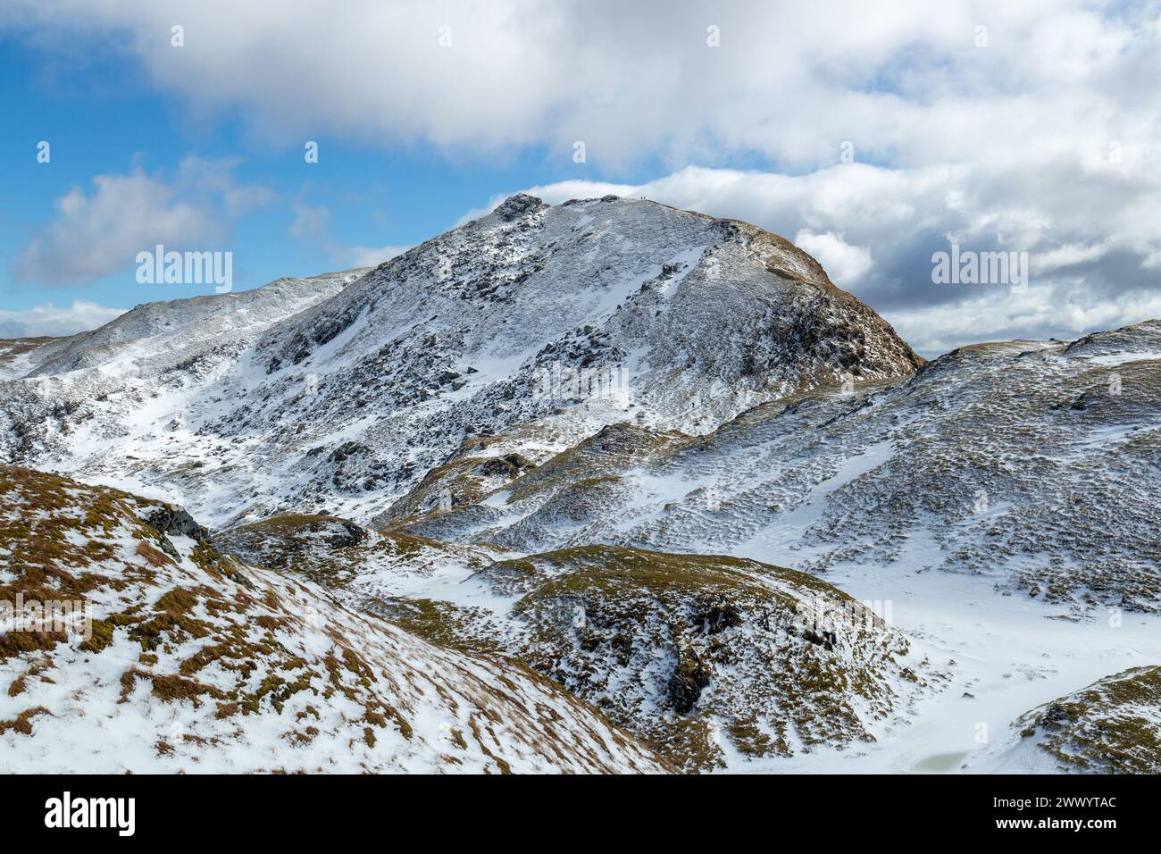 On the summit of Beinn nan Eachan looking towards Meall Garbh & Meall ...