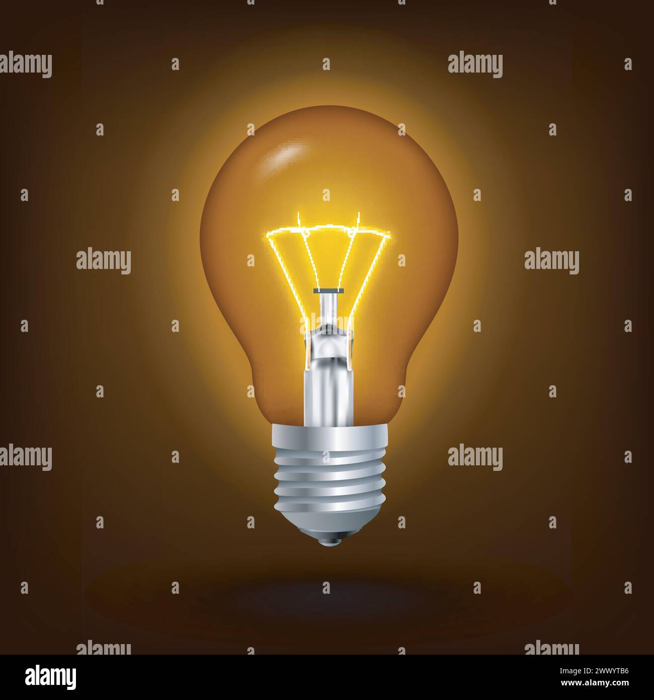 Incandescent filament lamp Stock Vector Images - Alamy