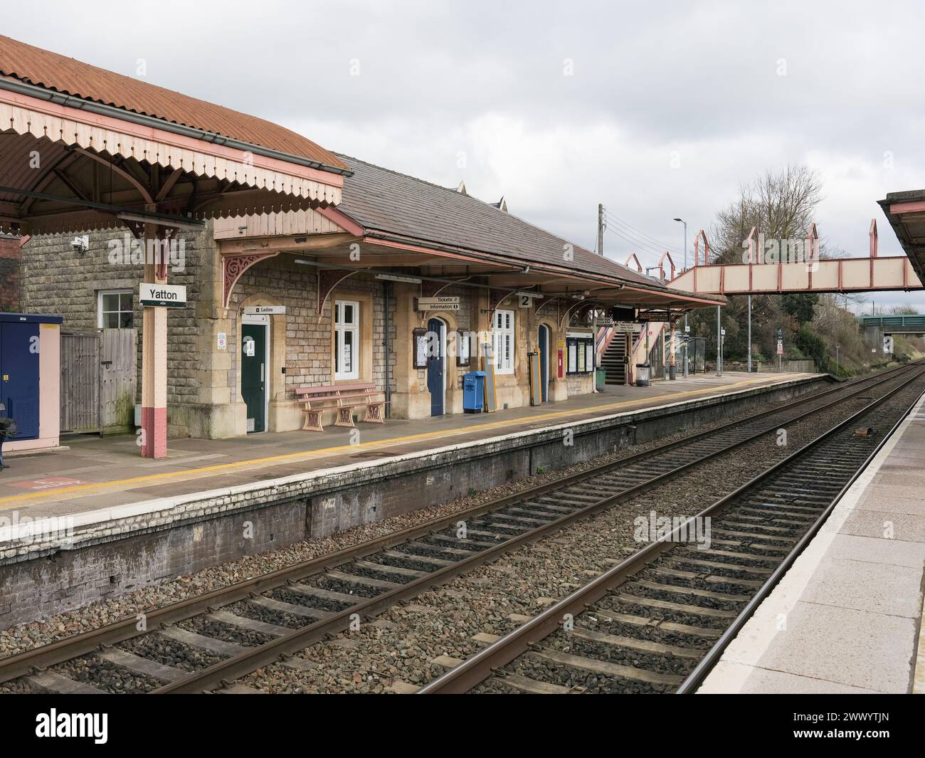 March 2024 - Yatton, railway station in North Somerset, England, UK ...
