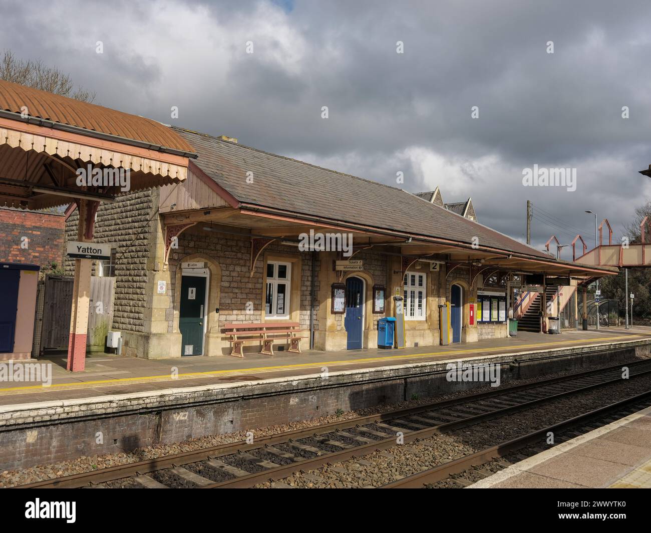 March 2024 - Yatton, railway station in North Somerset, England, UK ...