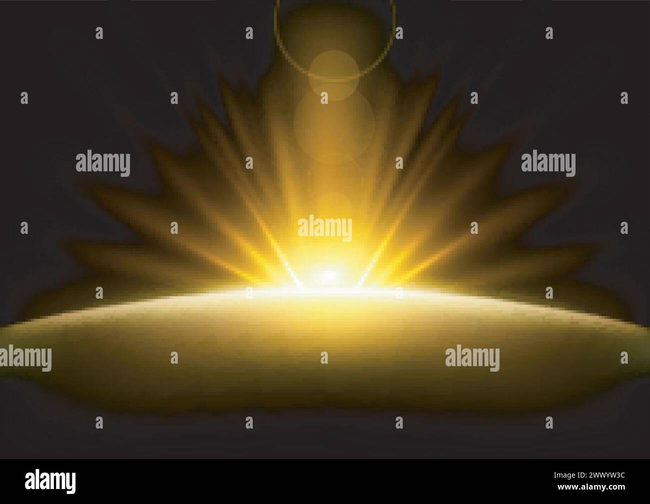 Rising sun flare Stock Vector Images - Alamy