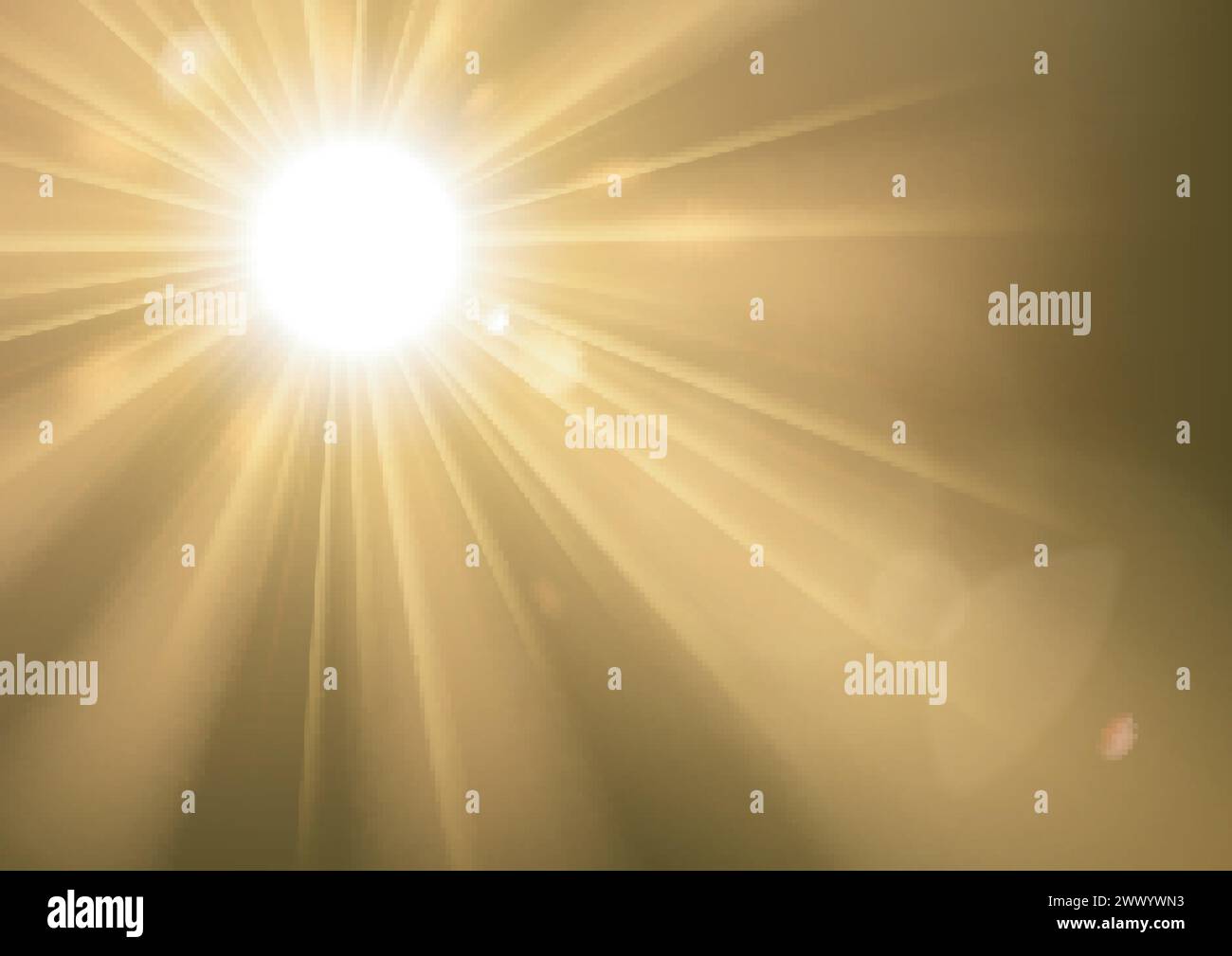 Sun Lights Shining With Lens Flare On Clipping Mask, Vector Illustration Stock Vector Image ...