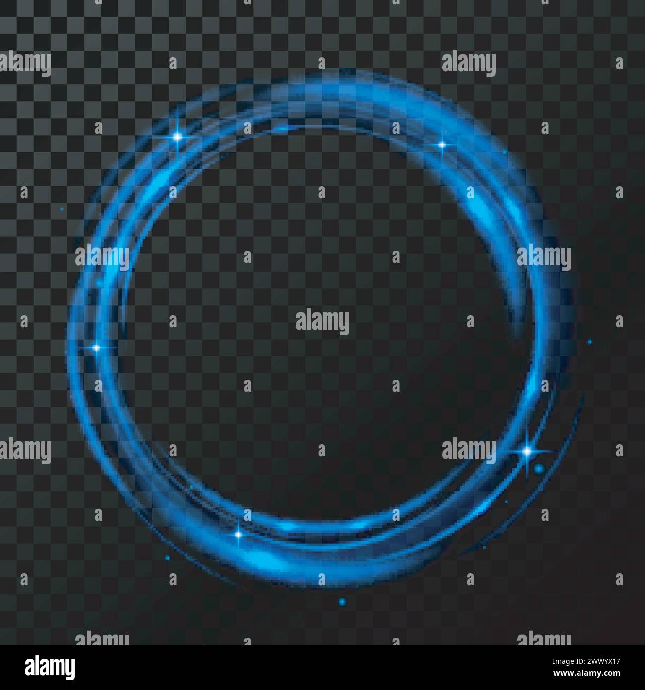 Round Blue Shiny In Transparent Background, Vector Illustration Stock ...