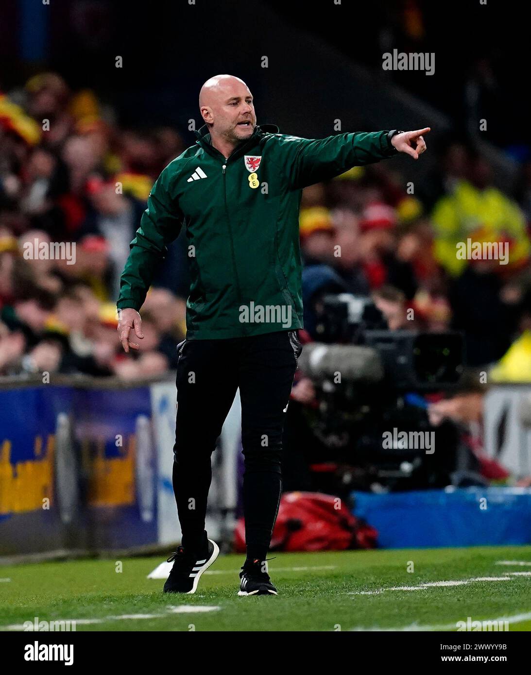 Wales manager Rob Page during the UEFA Euro 2024 Qualifying play-off ...