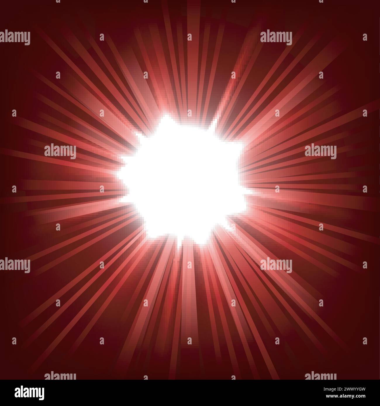 Illuminated Red Light In Darkness, Vector Illustration Stock Vector ...