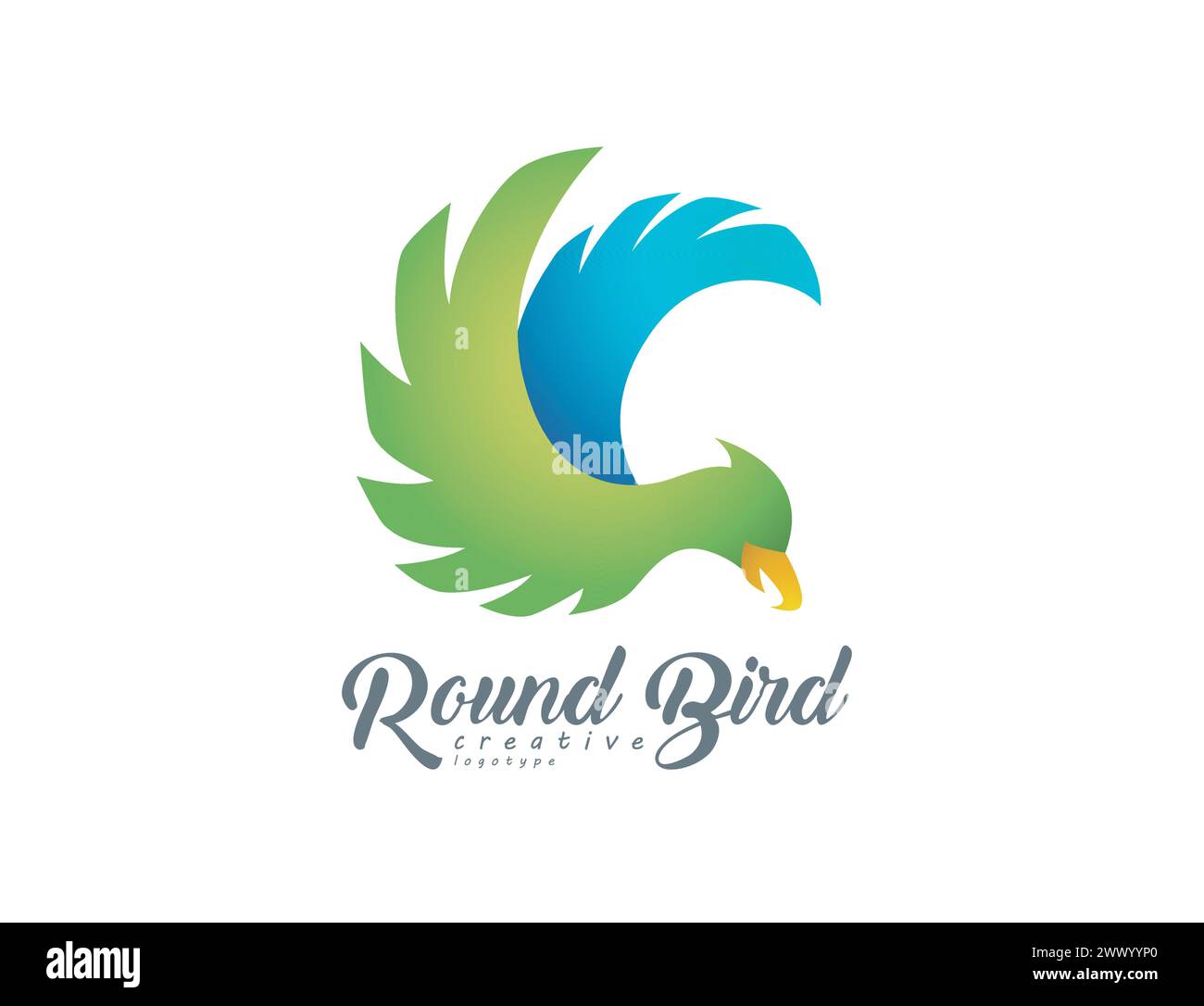 Round Flying Bird Sign, Vector Illustration Stock Vector Image & Art ...