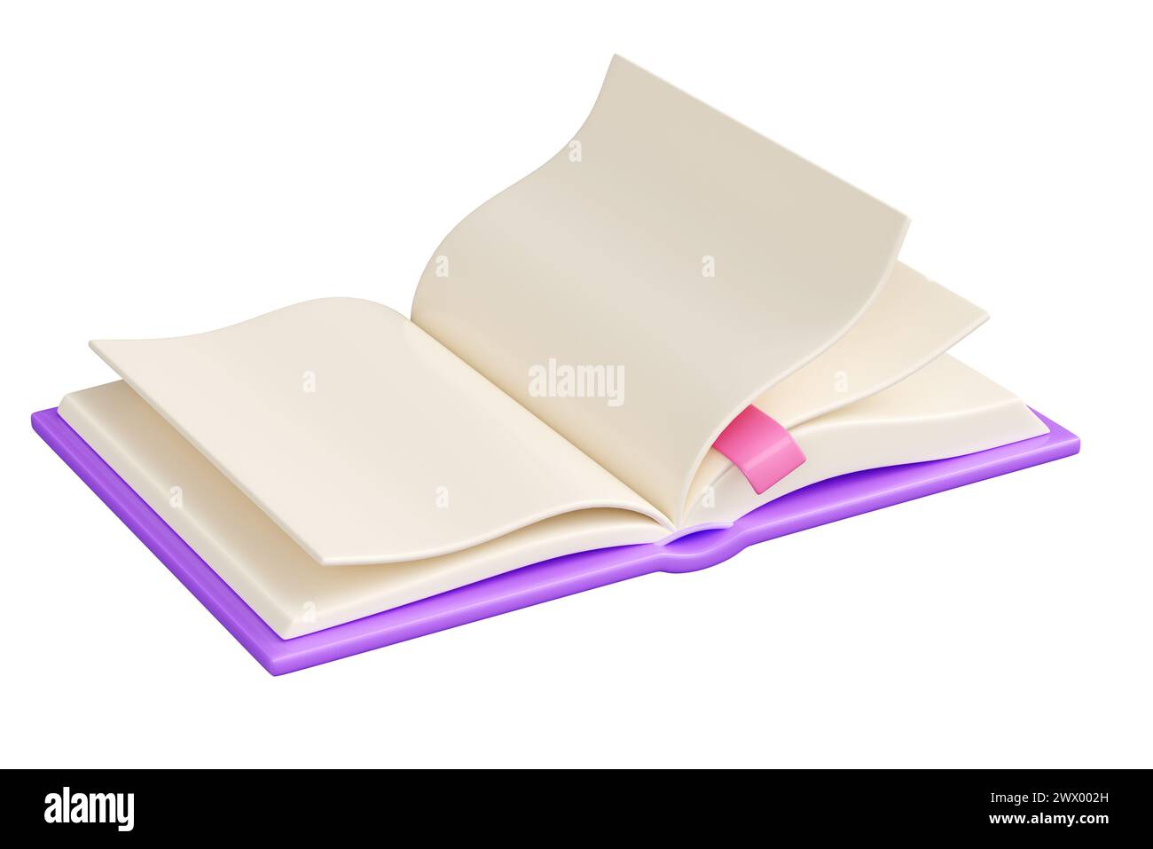 Open book 3d render illustration Stock Photo - Alamy