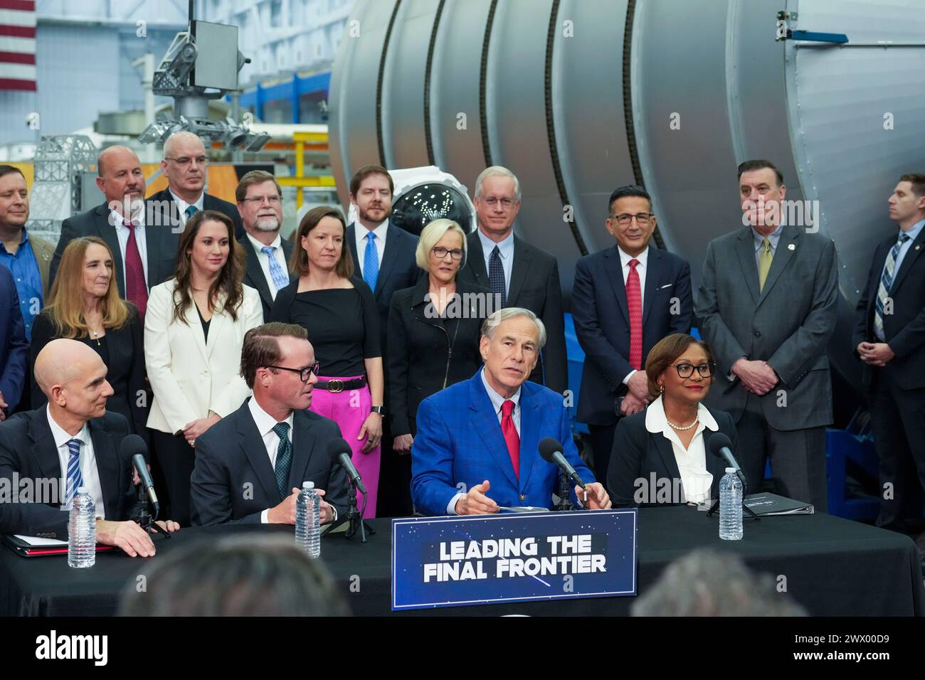 Texas Governor GREG ABBOTTT (third from left) announces a special Texas ...