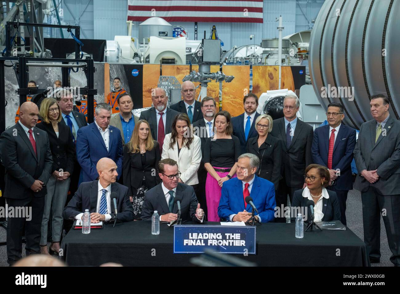 Texas Governor GREG ABBOTTT (third from left) announces a special Texas ...
