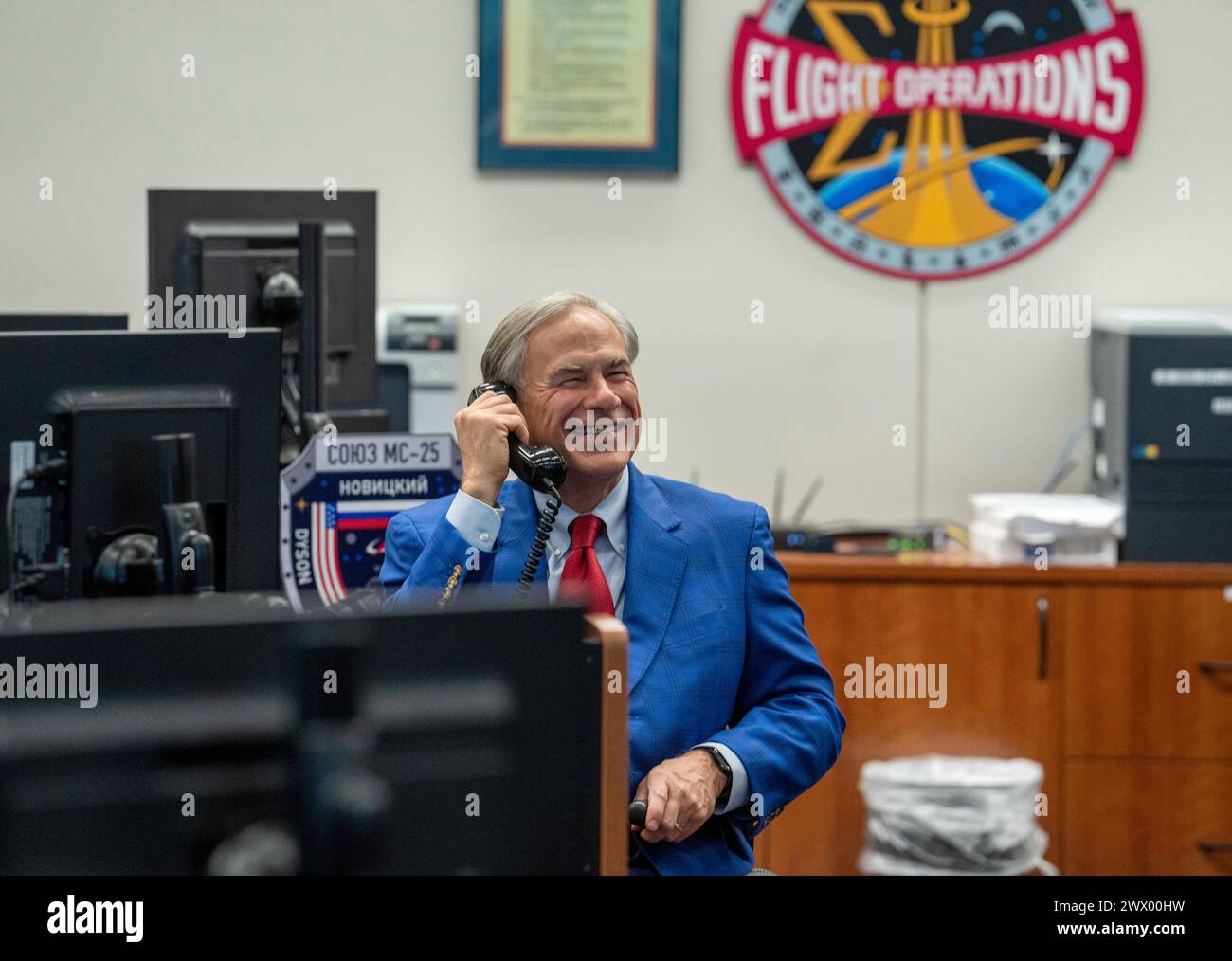 Houston Texas USA, March 26 2024: Texas Governor GREG ABBOTT speaks on ...
