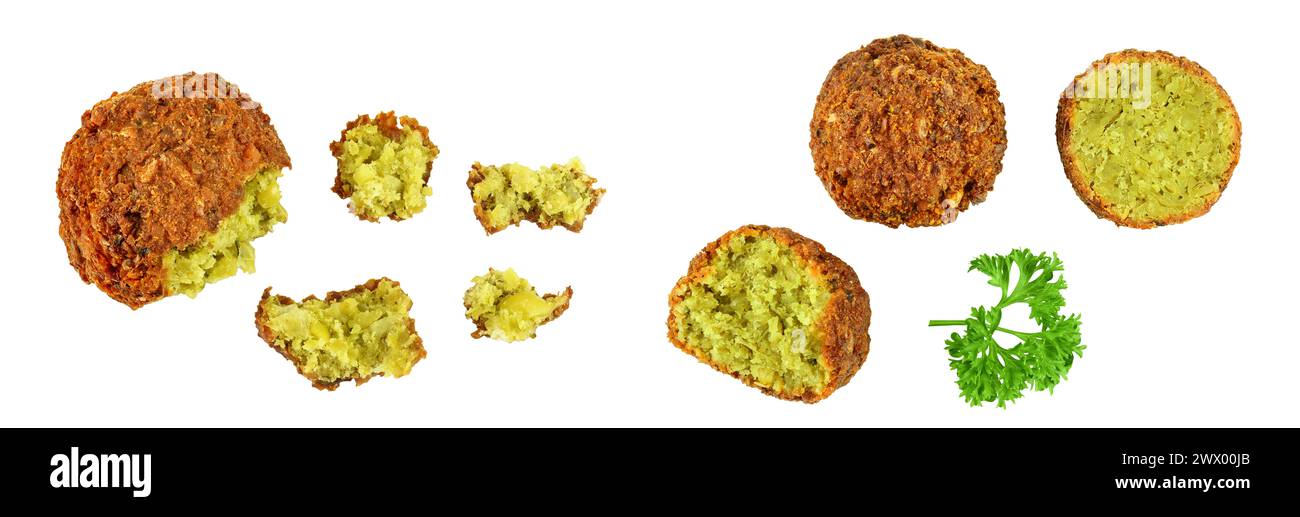 falafel ball isolated on a white background with full depth of field ...