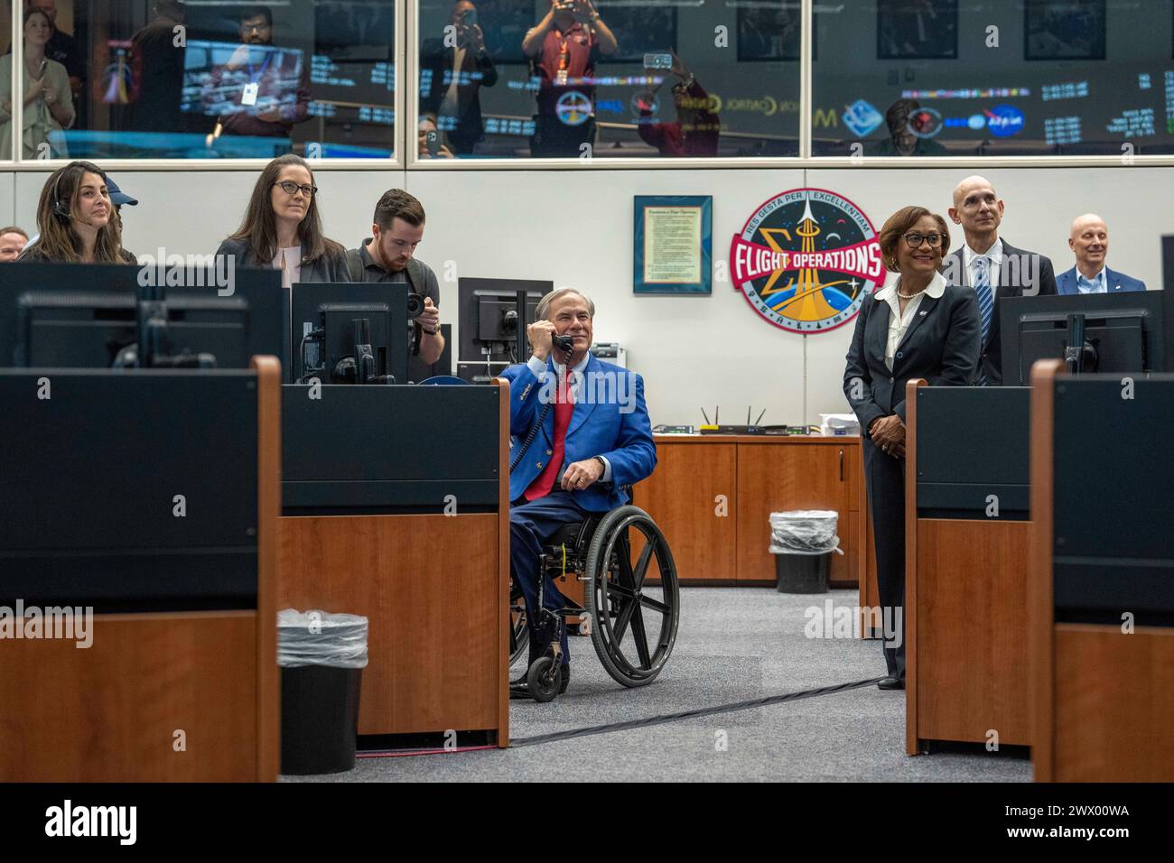 Houston Texas USA, March 26 2024: Texas Governor GREG ABBOTT speaks on ...