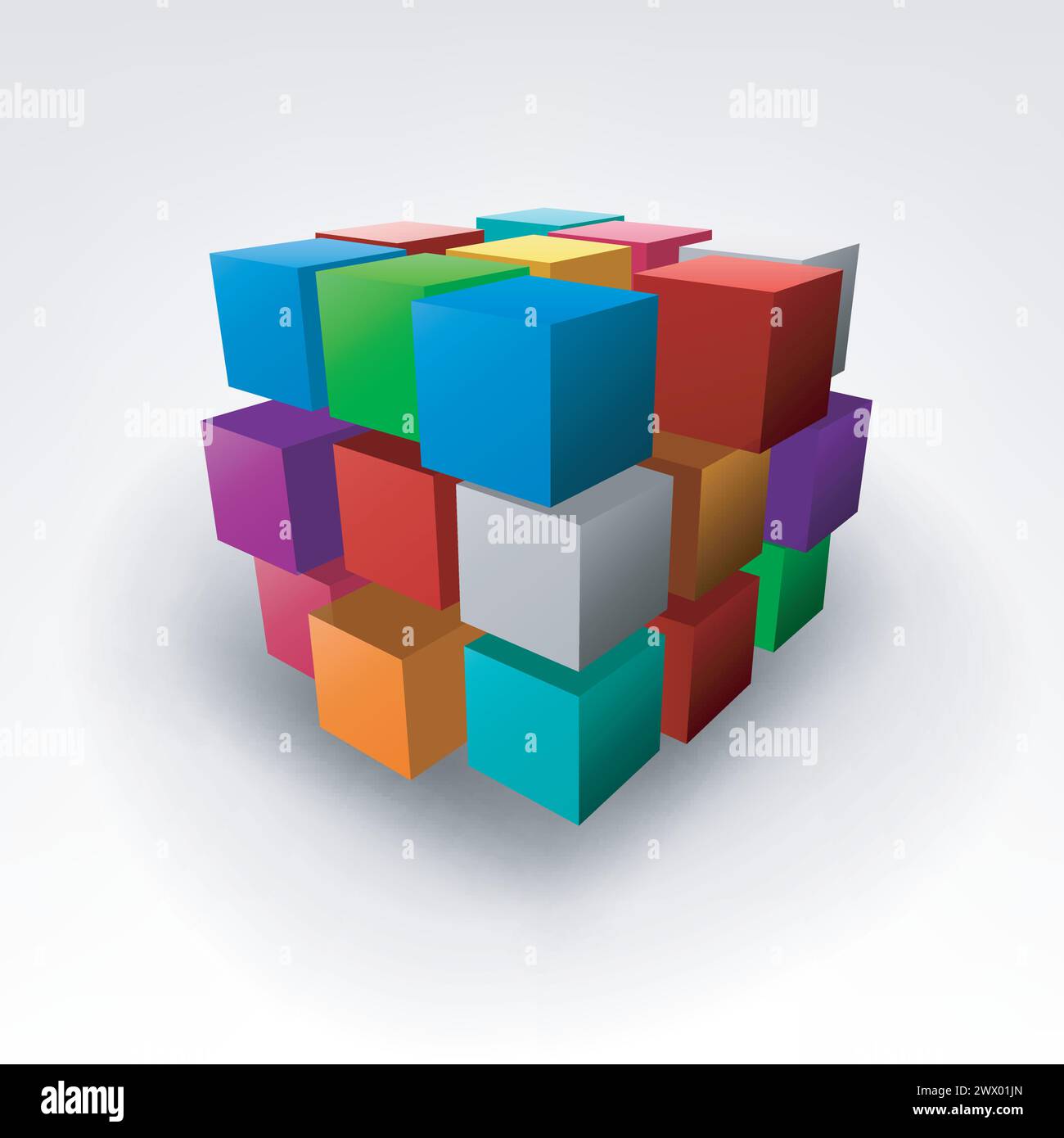Abstract Colorful Piece Of Cube, Vector Illustration Stock Vector Image ...