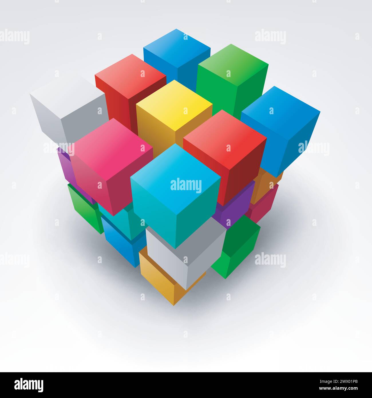 Abstract Colorful Piece Of Cube, Vector Illustration Stock Vector Image ...
