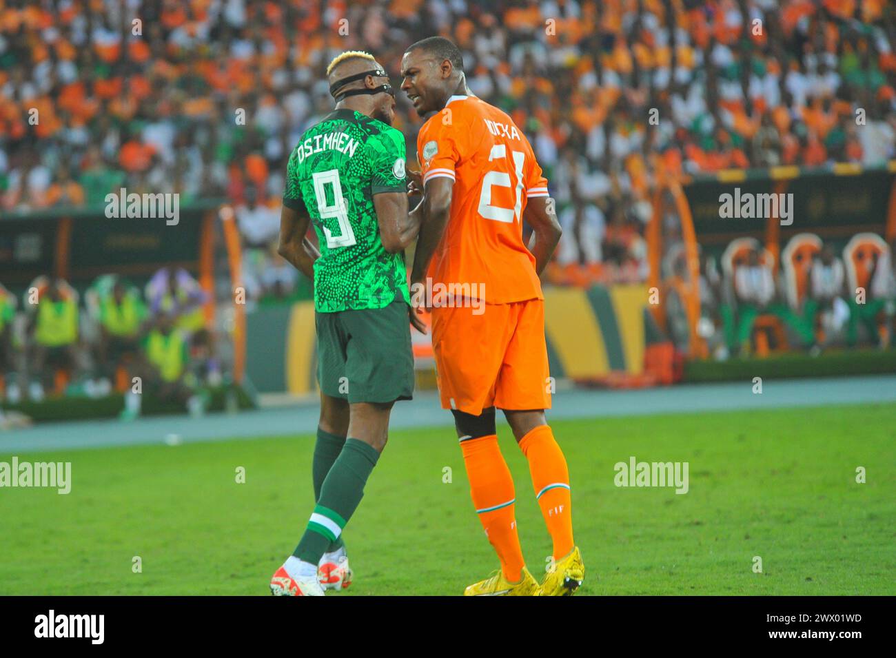 ABIDJAN, COTE D I VOIRE - FEBRUARY 11: Victor Osimhen of Nigeria and ...