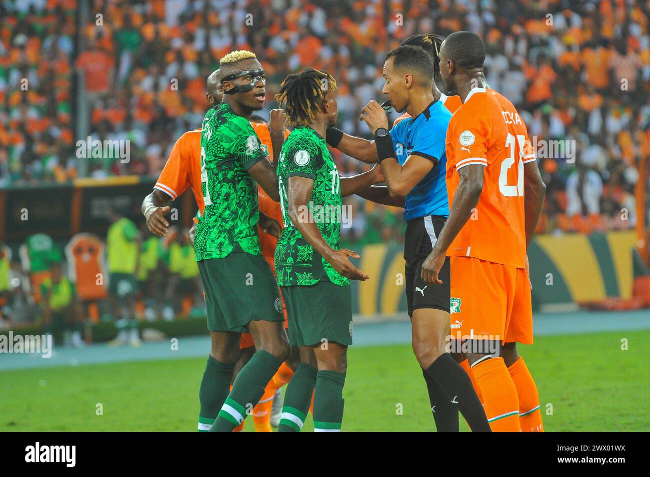 ABIDJAN, COTE D I VOIRE - FEBRUARY 11: Victor Osimhen of Nigeria and ...