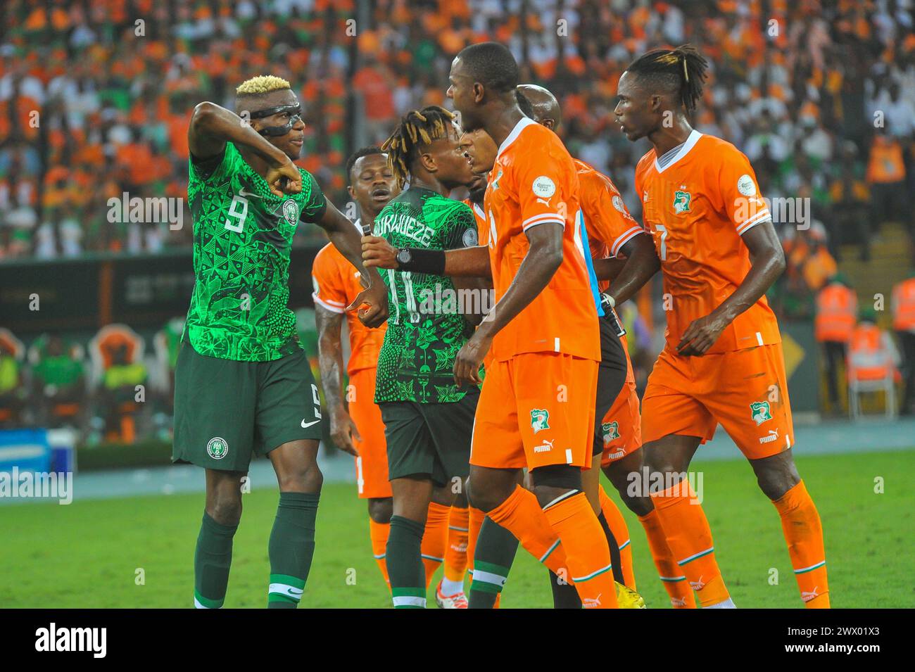 ABIDJAN, COTE D I VOIRE - FEBRUARY 11: Victor Osimhen of Nigeria and ...