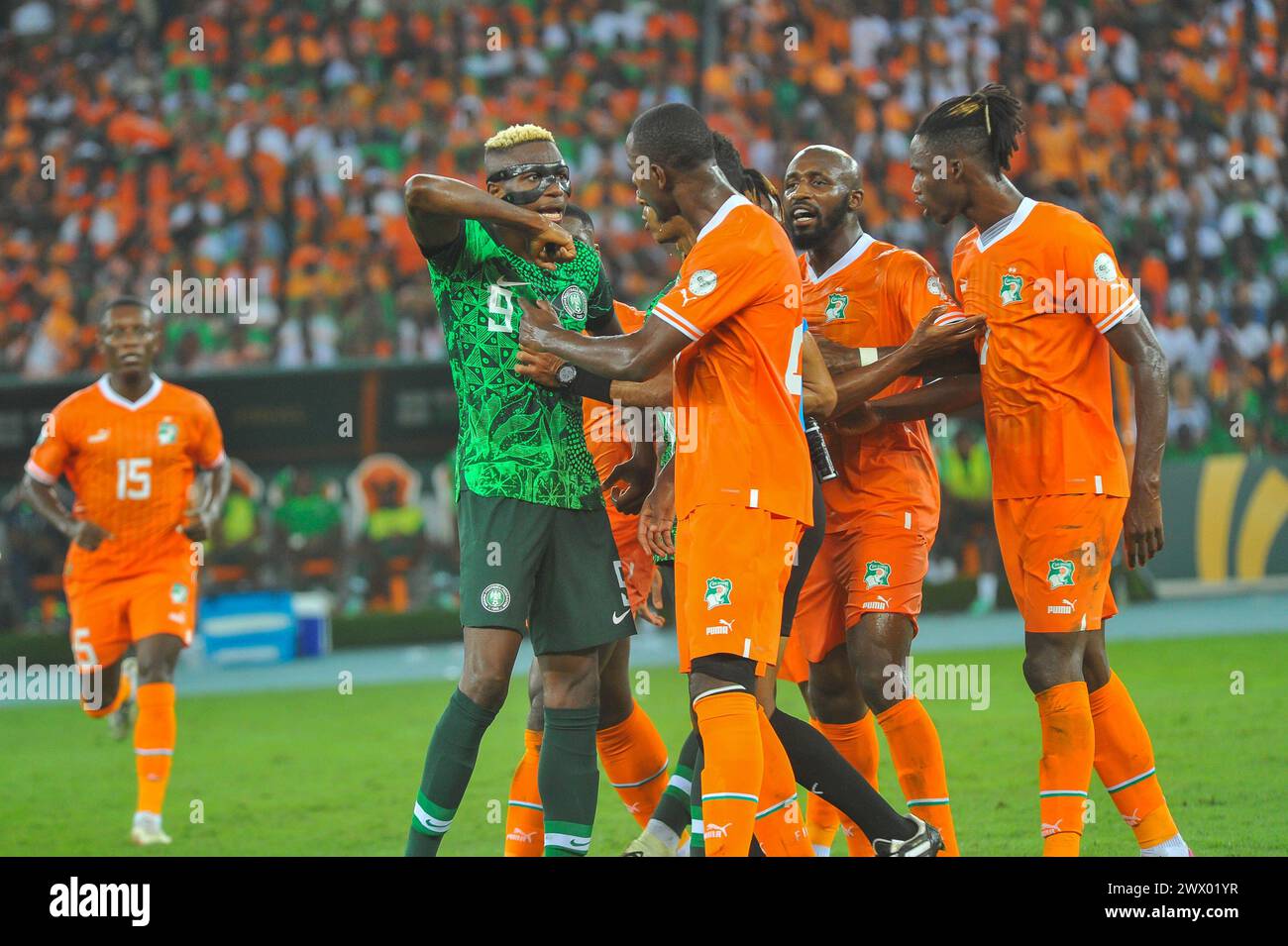 ABIDJAN, COTE D I VOIRE - FEBRUARY 11: Victor Osimhen of Nigeria and ...