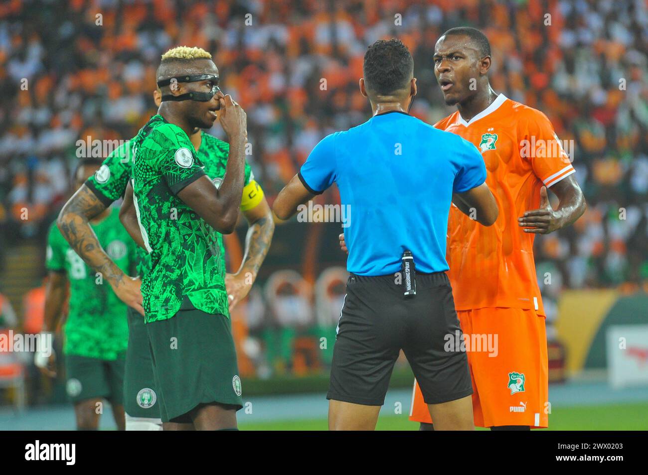 ABIDJAN, COTE D I VOIRE - FEBRUARY 11: Victor Osimhen of Nigeria and ...