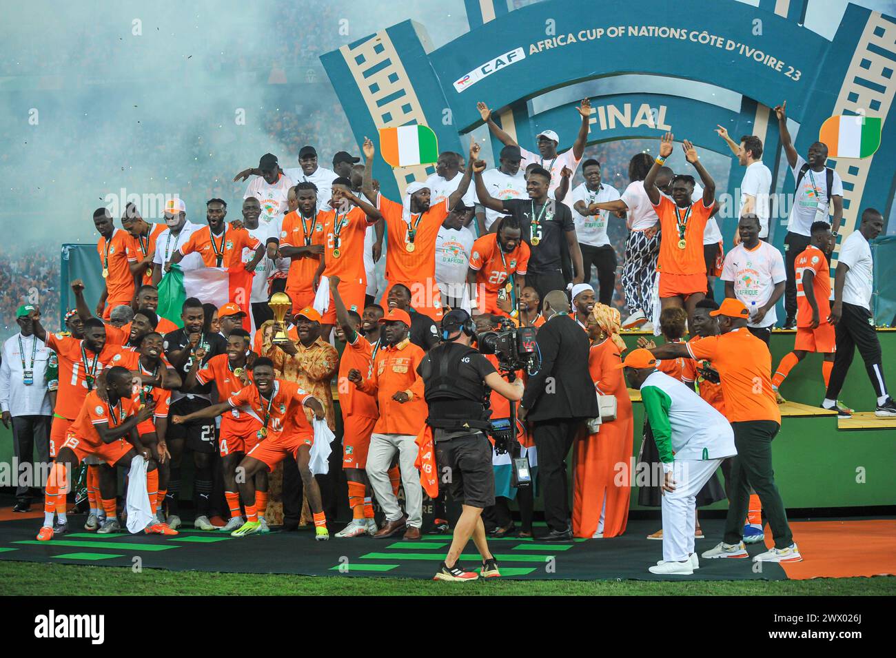 ABIDJAN, COTE D I VOIRE - FEBRUARY 11: Cote D'Ivoire during the ...