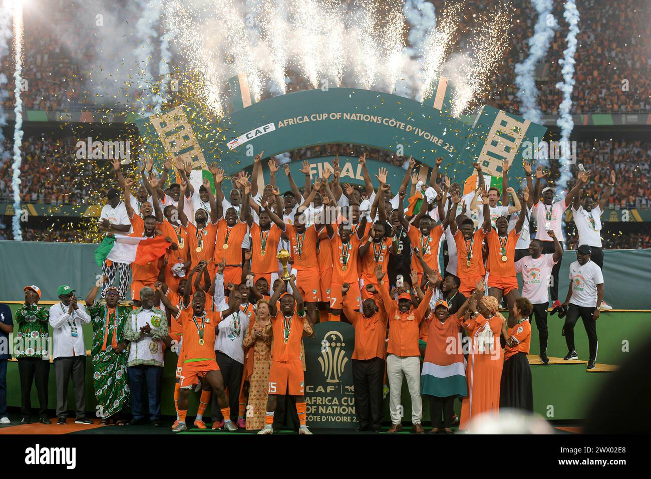 ABIDJAN, COTE D I VOIRE - FEBRUARY 11: Cote D'Ivoire during the ...