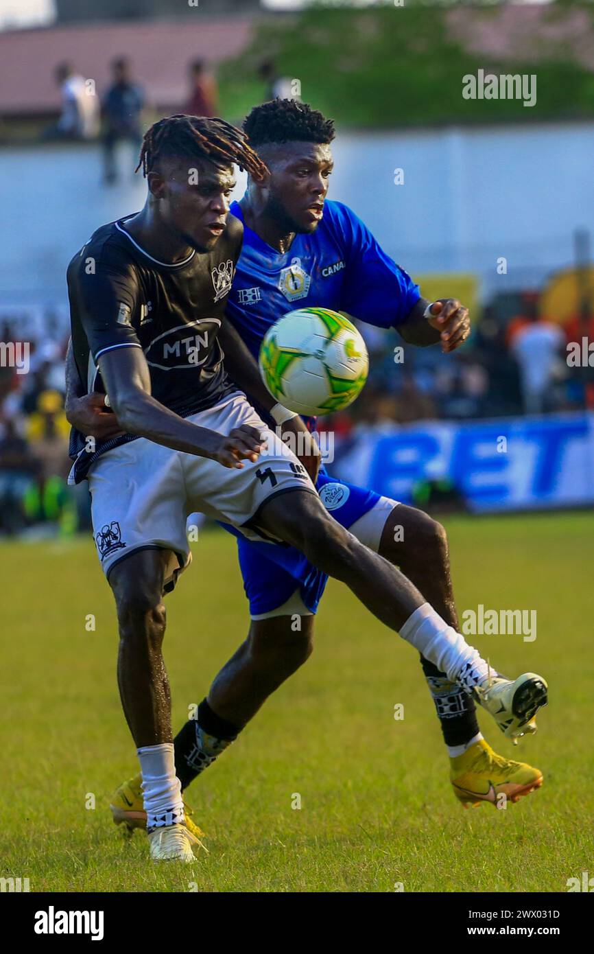 DOUALA, CAMEROON - MARCH 24; Jean Paul Komo Atangana of Dynamo and ...