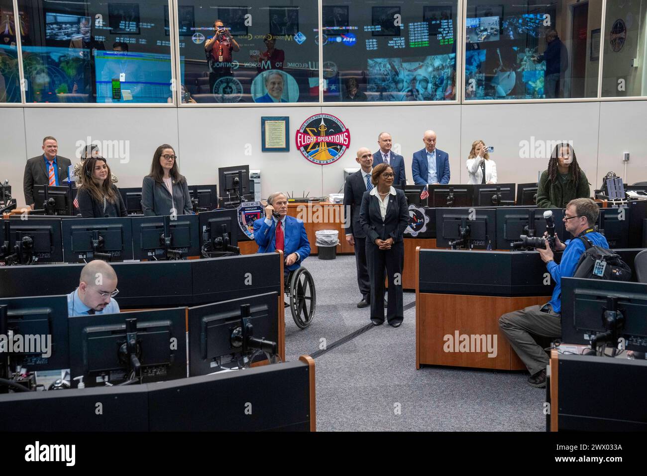 Houston, Tx, USA. 26th Mar, 2024. Texas Governor GREG ABBOTTT visits ...