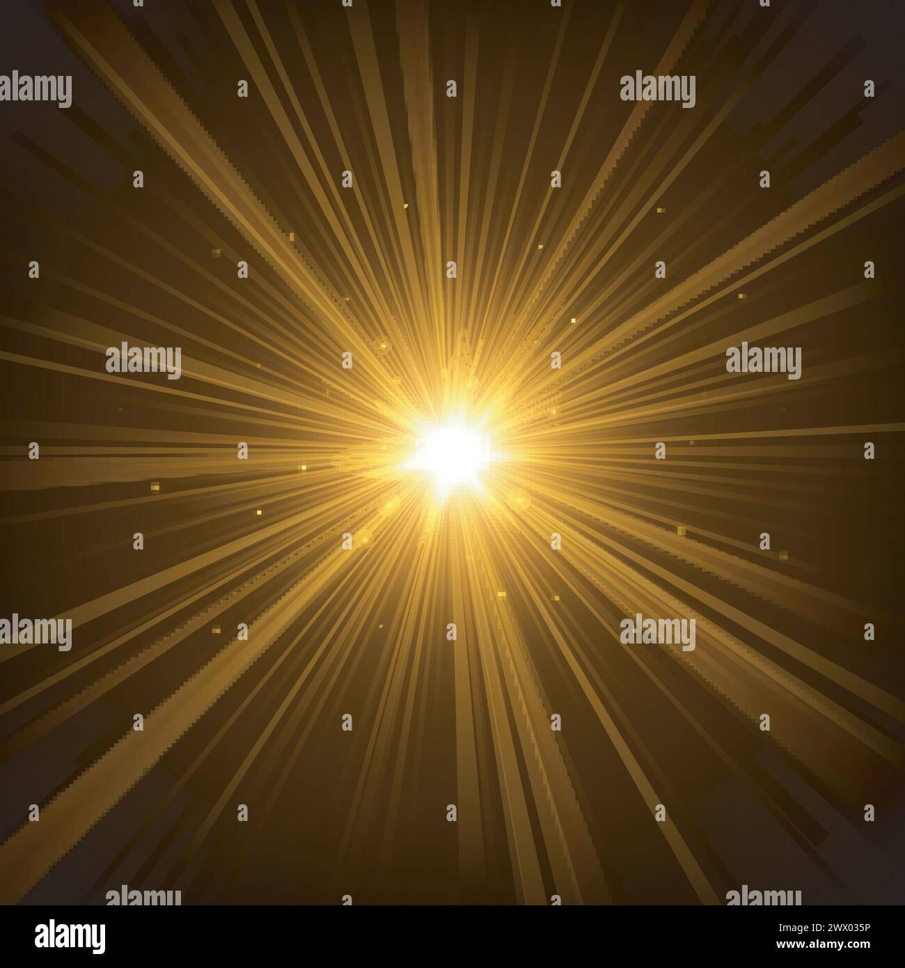 Gold Light Shining From Darkness, Vector Illustration Stock Vector ...