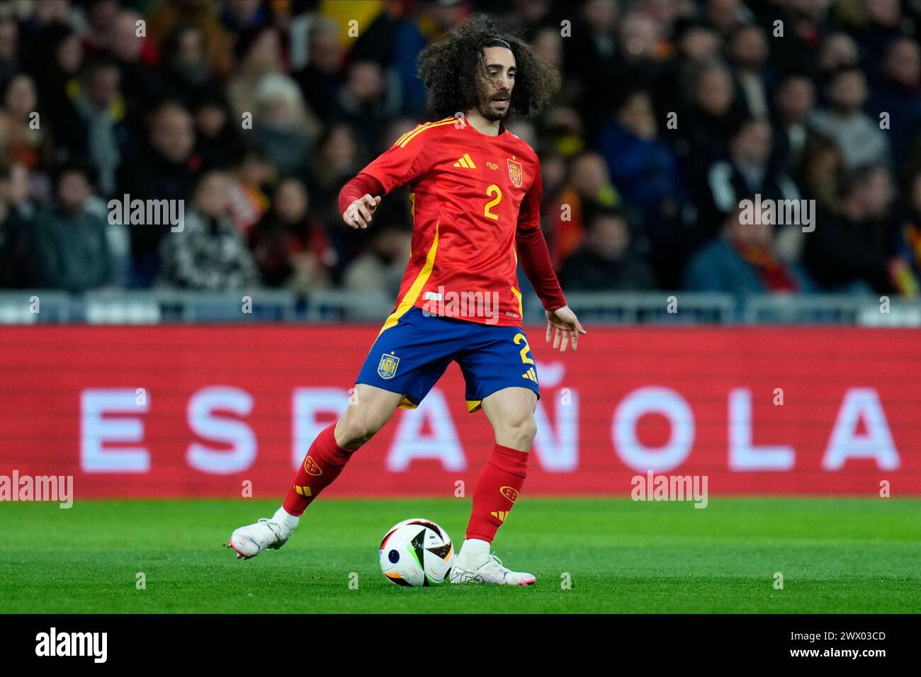 Madrid, Spain. 26th Mar, 2024. Marc Cucurella of Spain during the ...