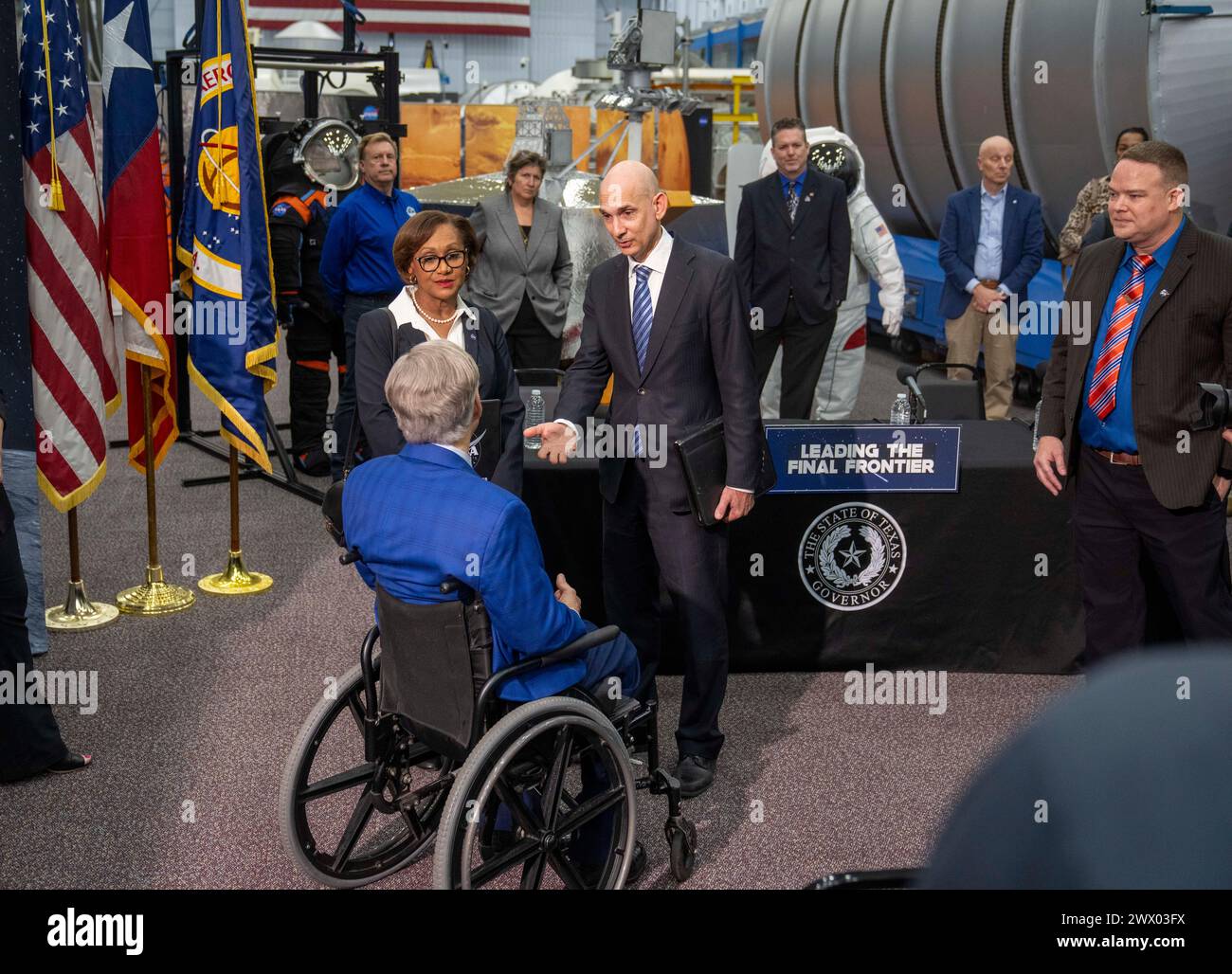 Houston, Tx, USA. 26th Mar, 2024. Texas Governor GREG ABBOTTT (back to ...