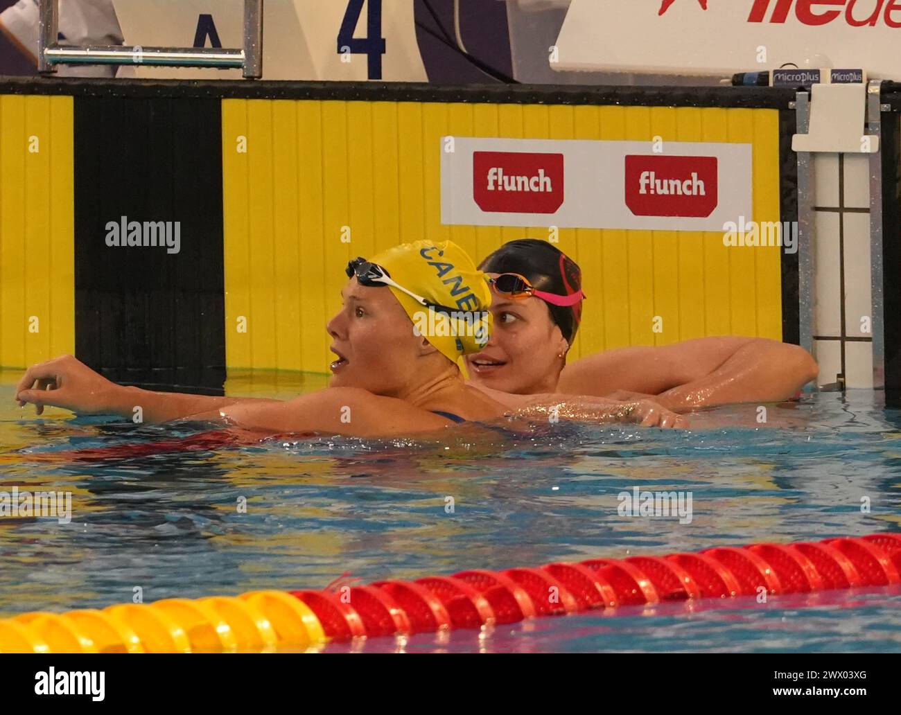 Emma Terebo and Pauline Mahieu during the Giant Open 2024, Swimming ...