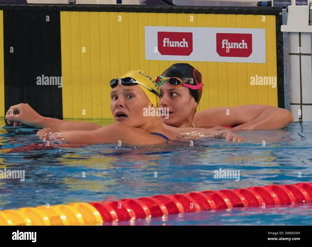 Emma Terebo and Pauline Mahieu during the Giant Open 2024, Swimming ...