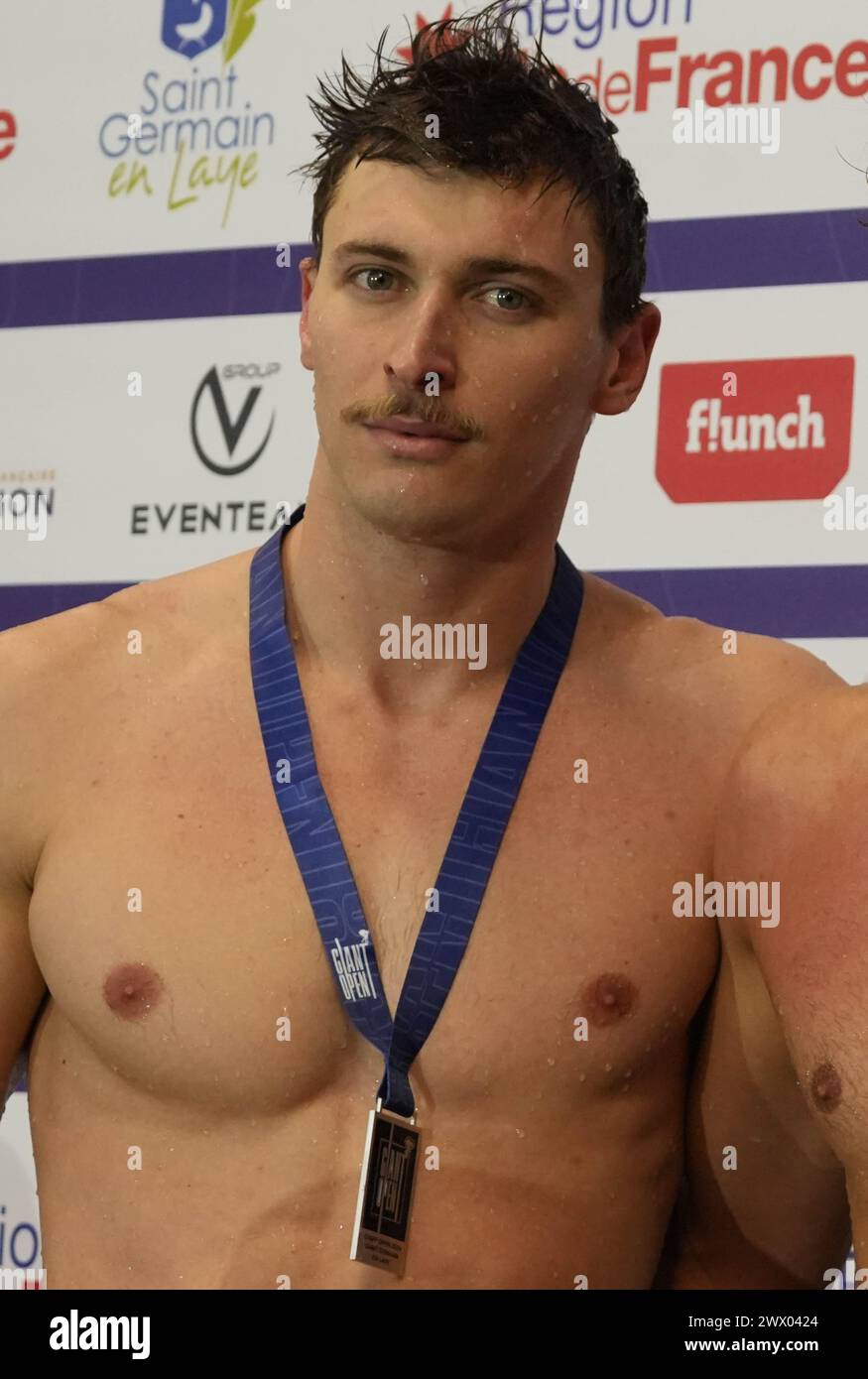 Maxime Grousset during the Giant Open 2024, Swimming event on March 23 ...