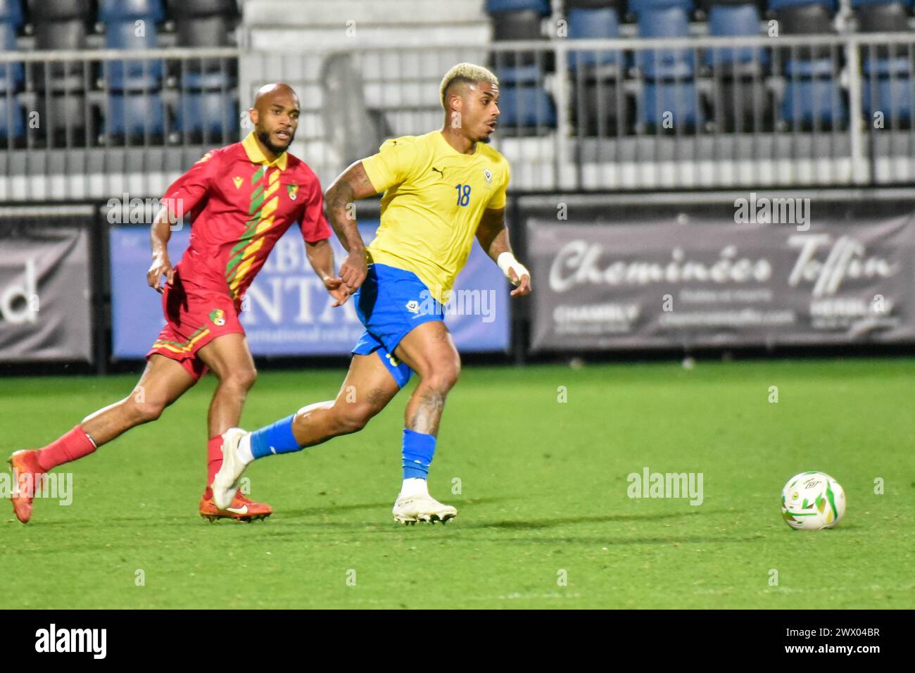 CHAMBLY, FRANCE - MARCH 25; Mario Lemina of Gabon during the FIFA ...
