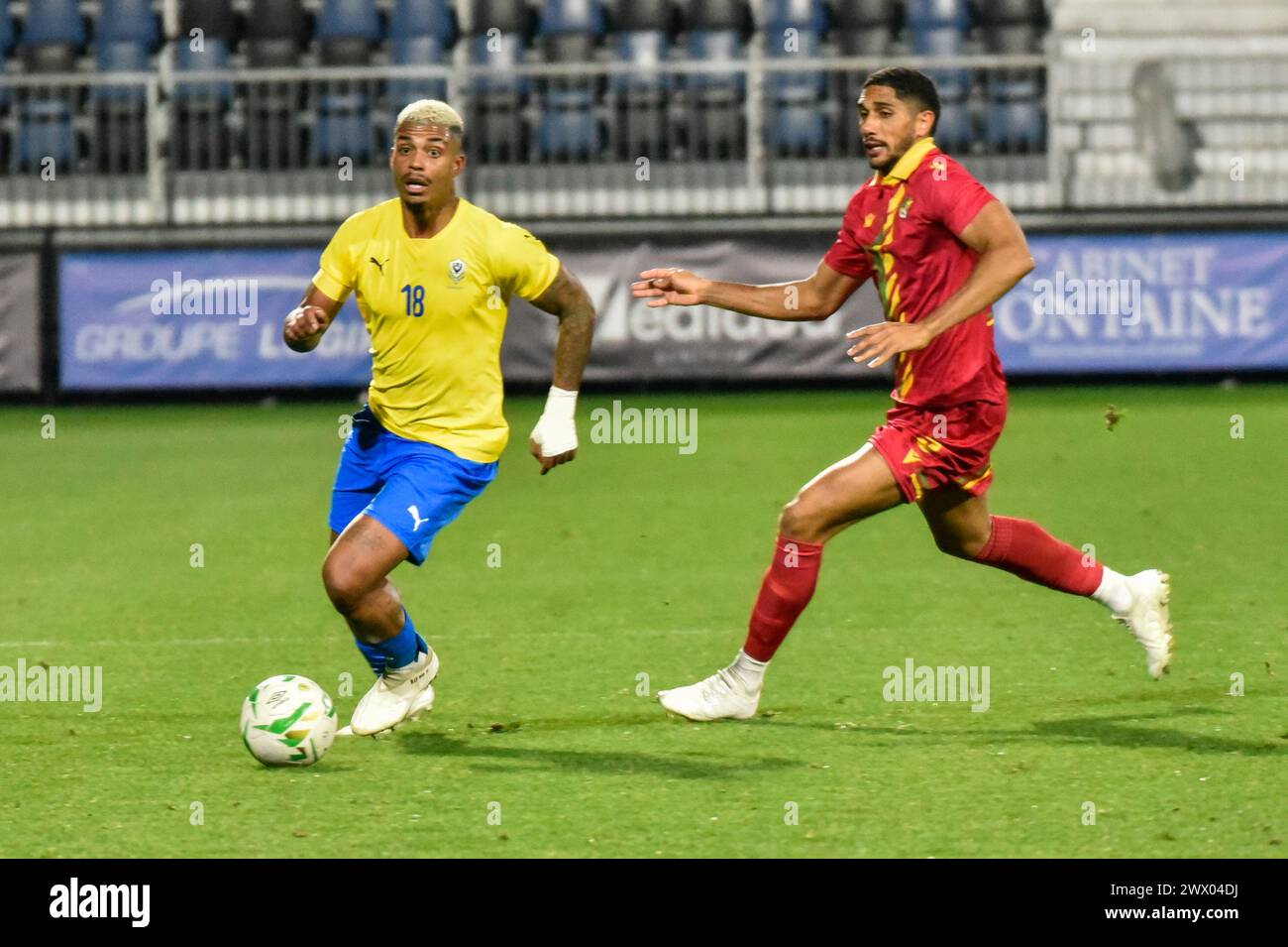 CHAMBLY, FRANCE - MARCH 25; Mario Lemina of Gabon during the FIFA ...