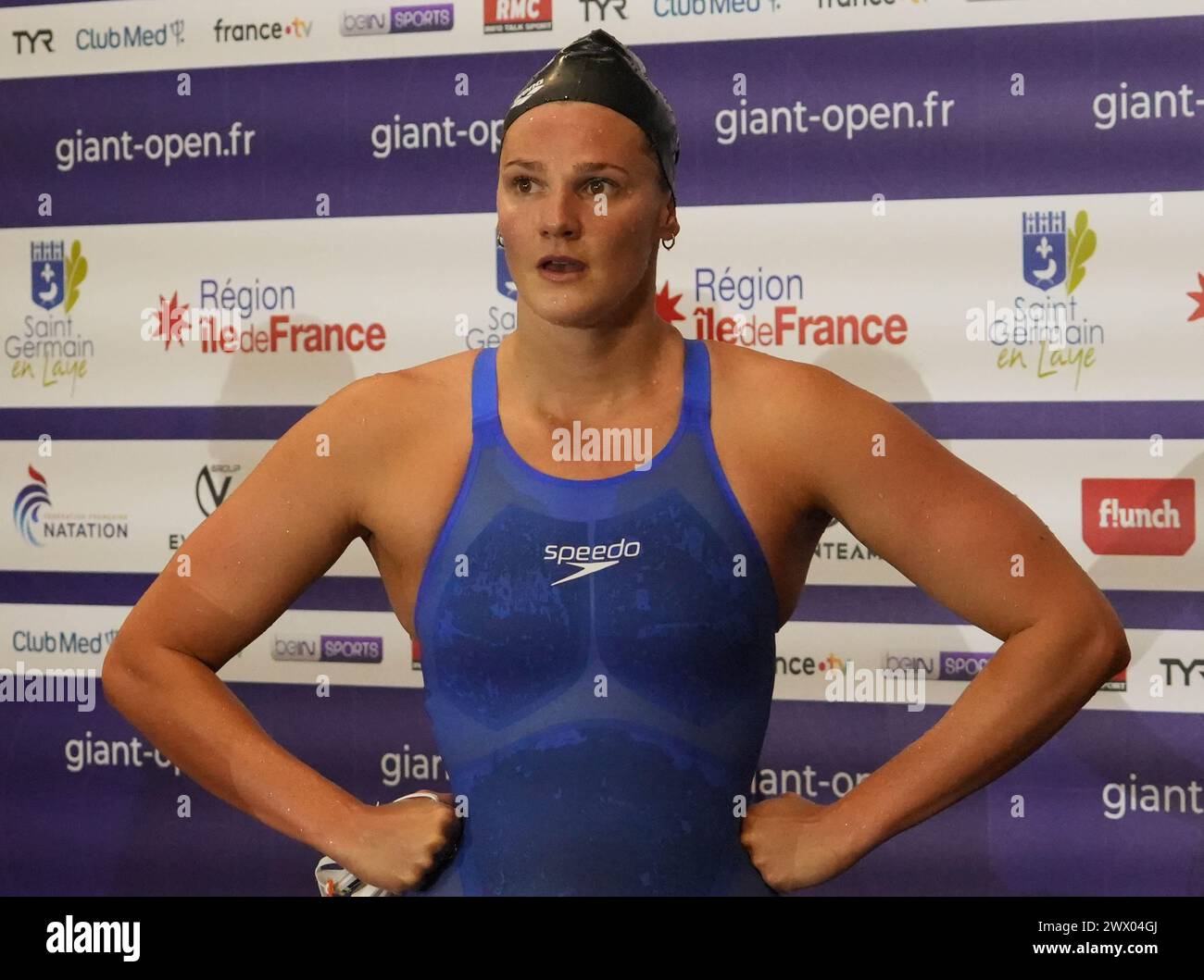 Marie Wattel during the Giant Open 2024, Swimming event on March 23 ...