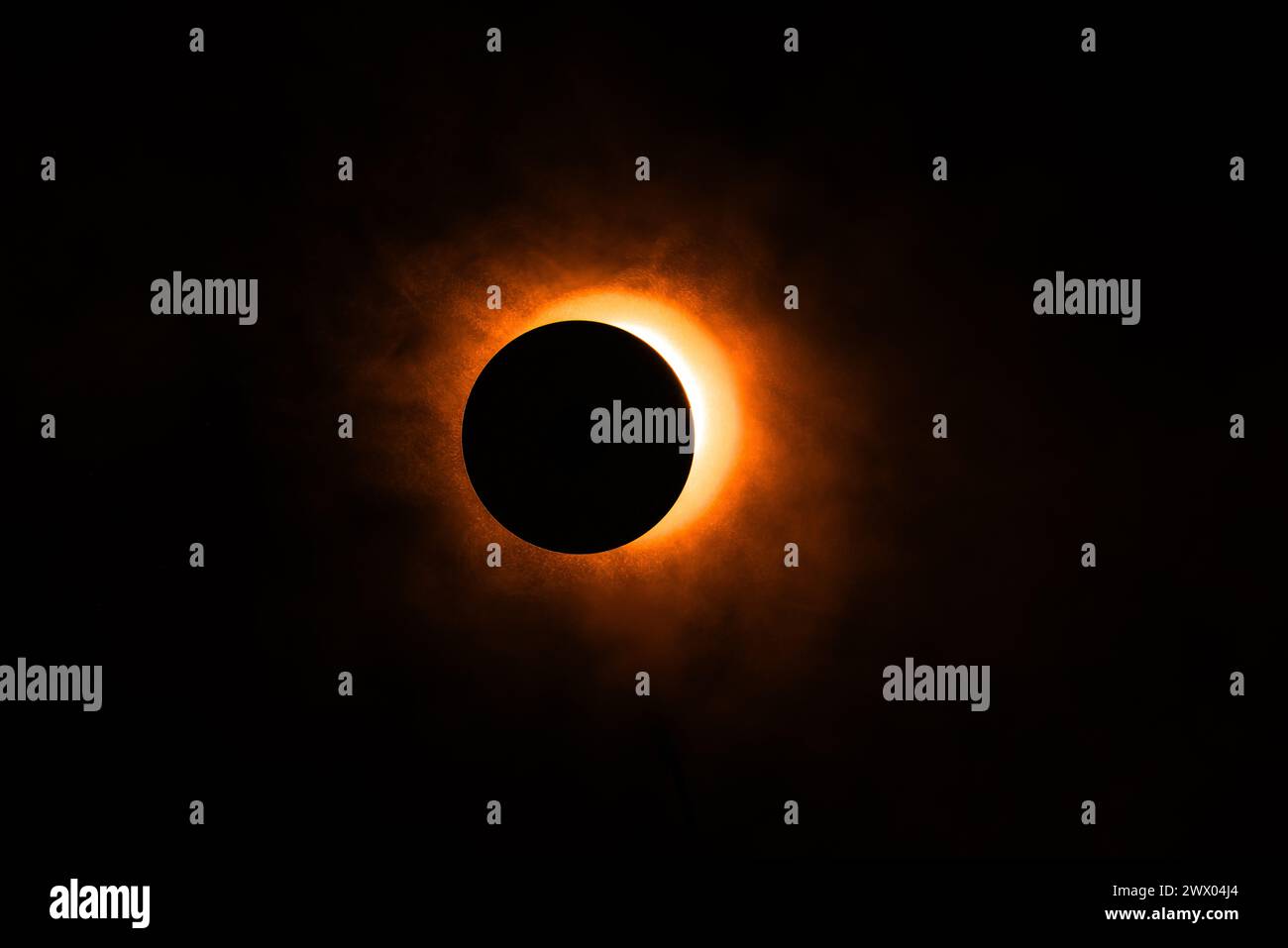 Eclipse recreation images done in a studio using a bright light and a ...